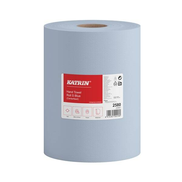 KATRIN S Ręcznik papierowy 1W 60m niebieski | Artykuły higieniczne ...