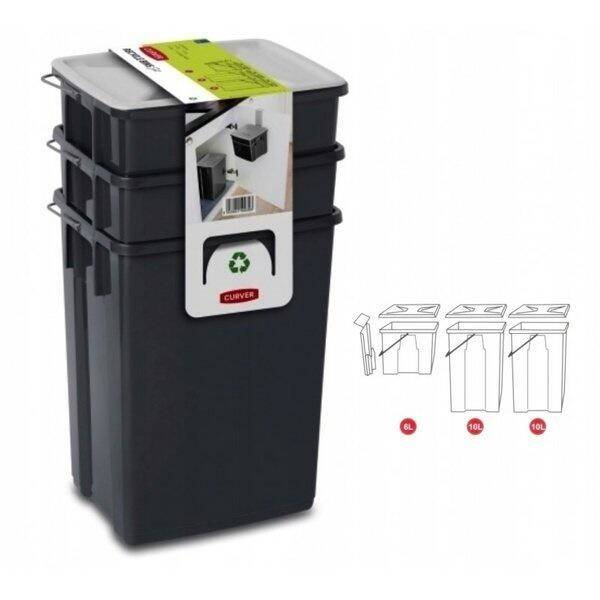 RECYCLE BINS Zestaw poj. na odpady 2x10L+6L (26L) | Utrzymanie ...